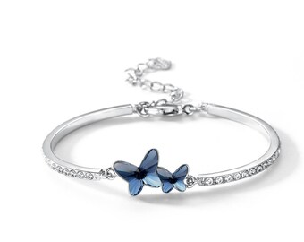 Butterfly Crystal Bracelet - Etsy