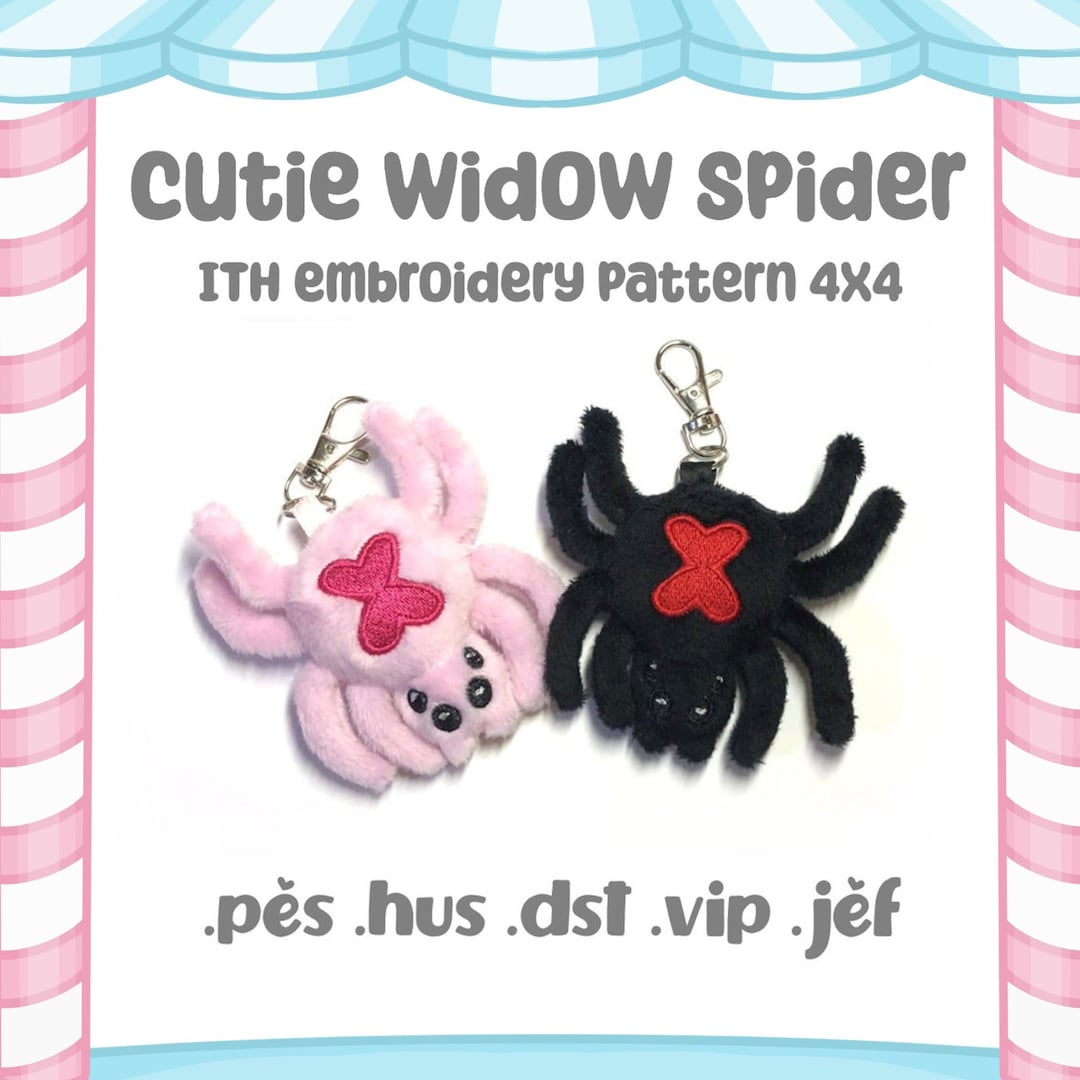Cutie Widow Spider ITH Embroidery Machine Plush Pattern Halloween ...