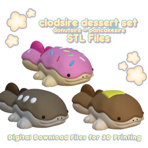 Clodsire Dessert Set STL Files Donutsire Pancakesire (digital Download ...