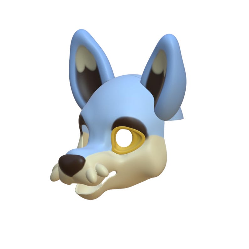 Cutie Fursuit Head 002 STL Files 3D Print Mask Base Short Snout Canine ...