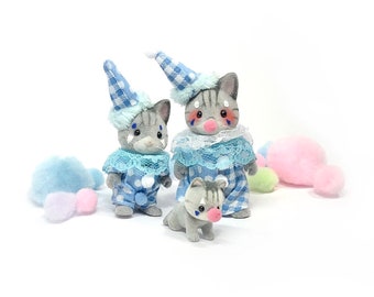 Calico Critters Blue Clown Handpainted Miniature Sylvanian - Etsy