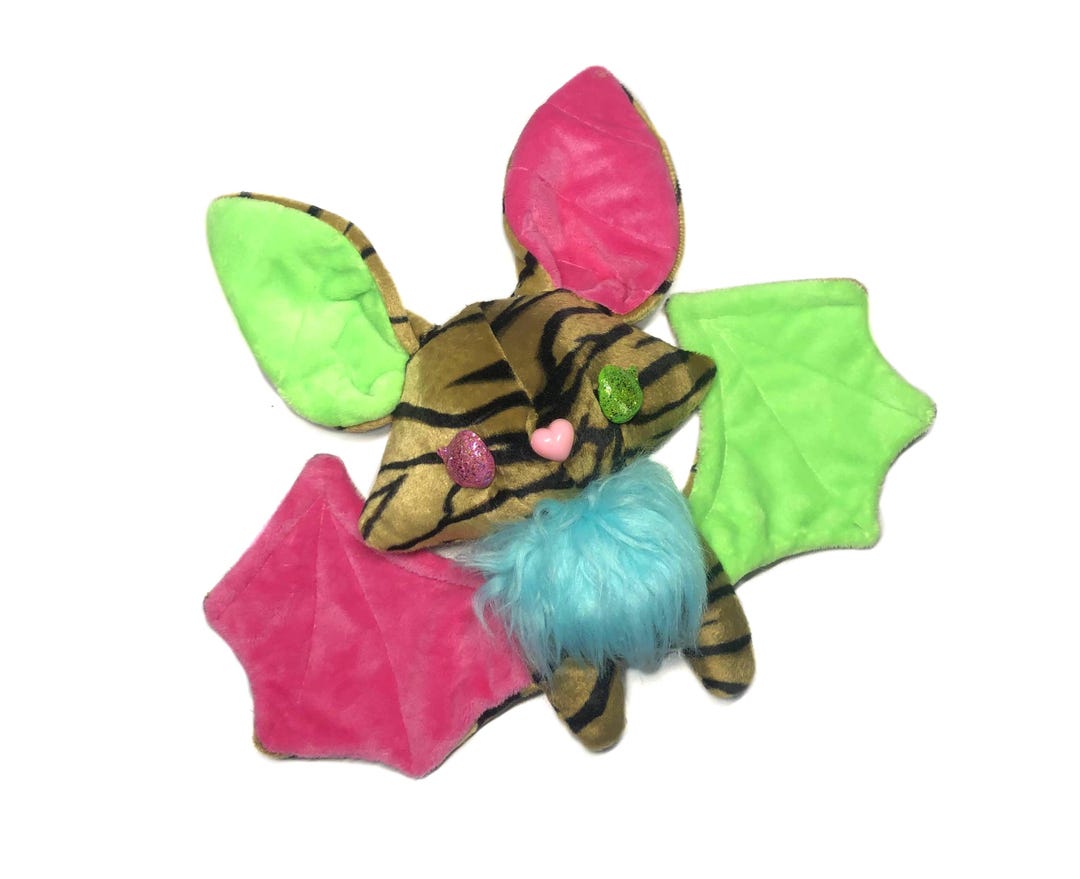 Neon Scene Kid Bat Plushie Kawaii Plush Cute Fluffy Pastel Handmade ...