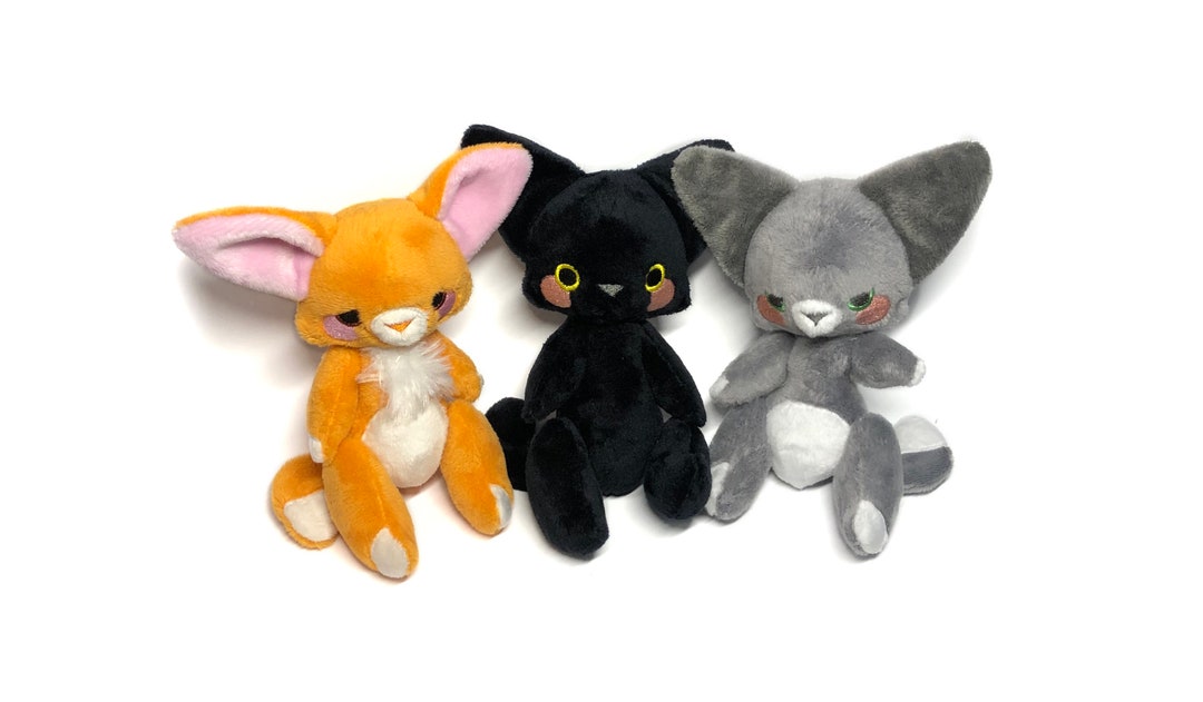 Kawaii Kitty Cat Plush Art Doll Jointed Plushie Cute Chibi Stuffed ...