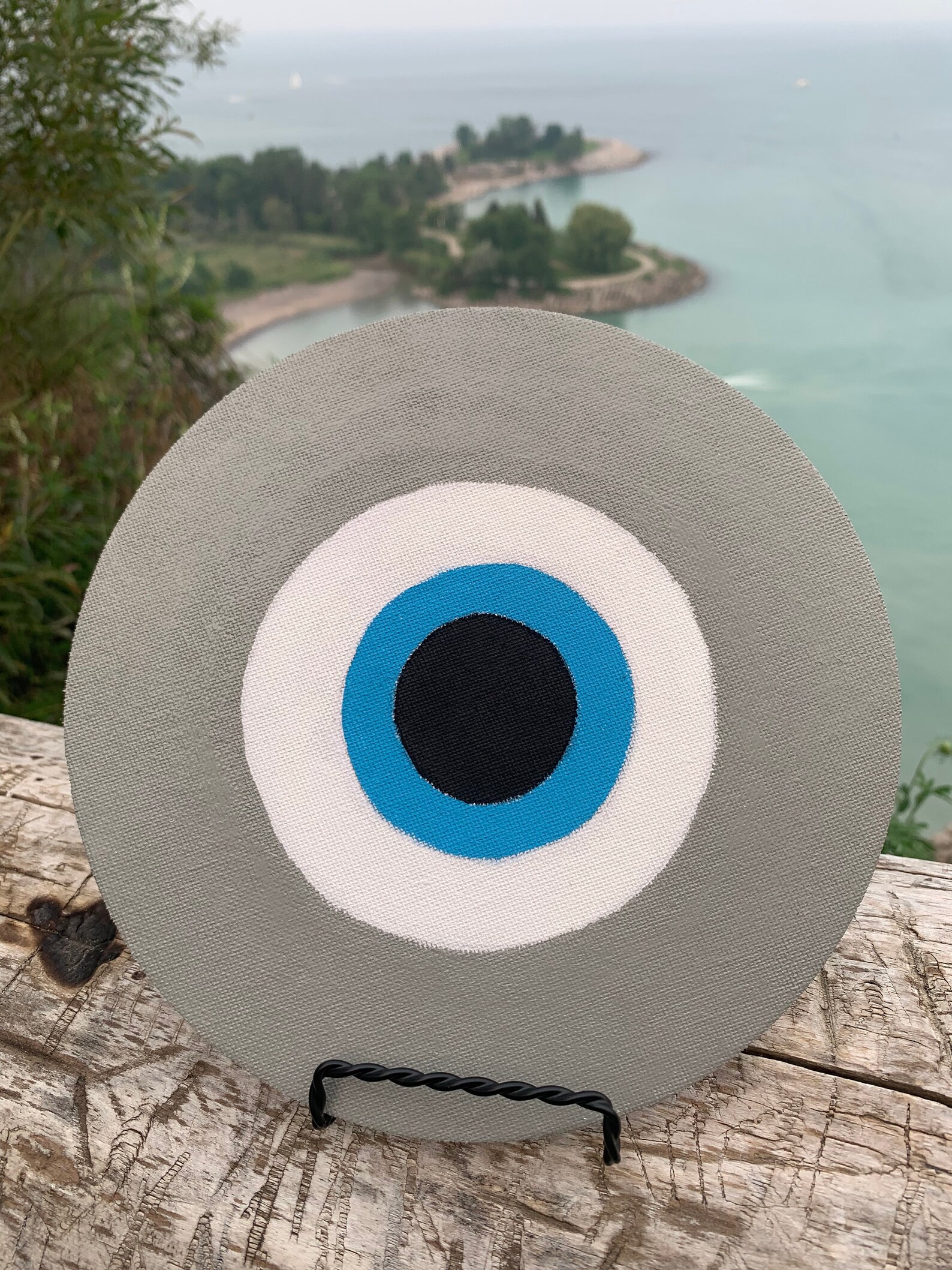 Evil Eye Painting for Protection 20x20cm Flat Canvas - Etsy Ireland