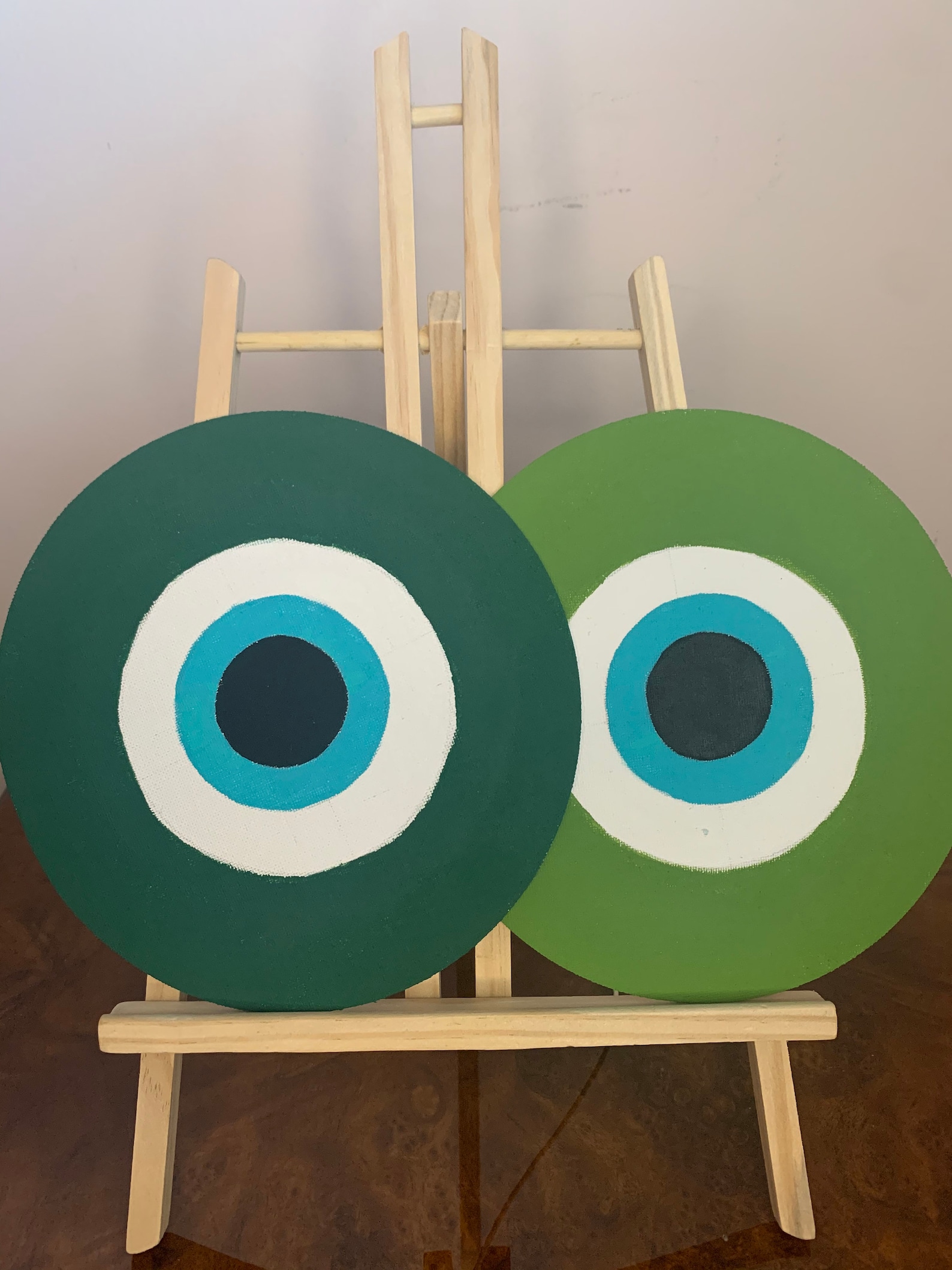 Evil eye painting for protection 20x20cm flat canvas | Etsy