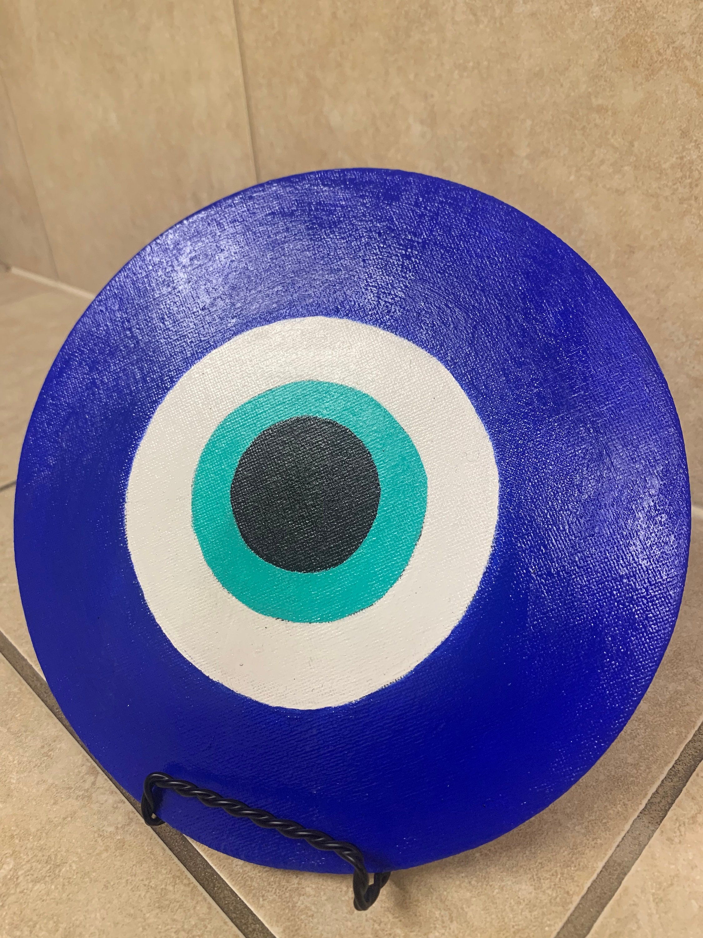 Evil Eye Painting for Protection 20x20cm Flat Canvas - Gloss Finish - Etsy