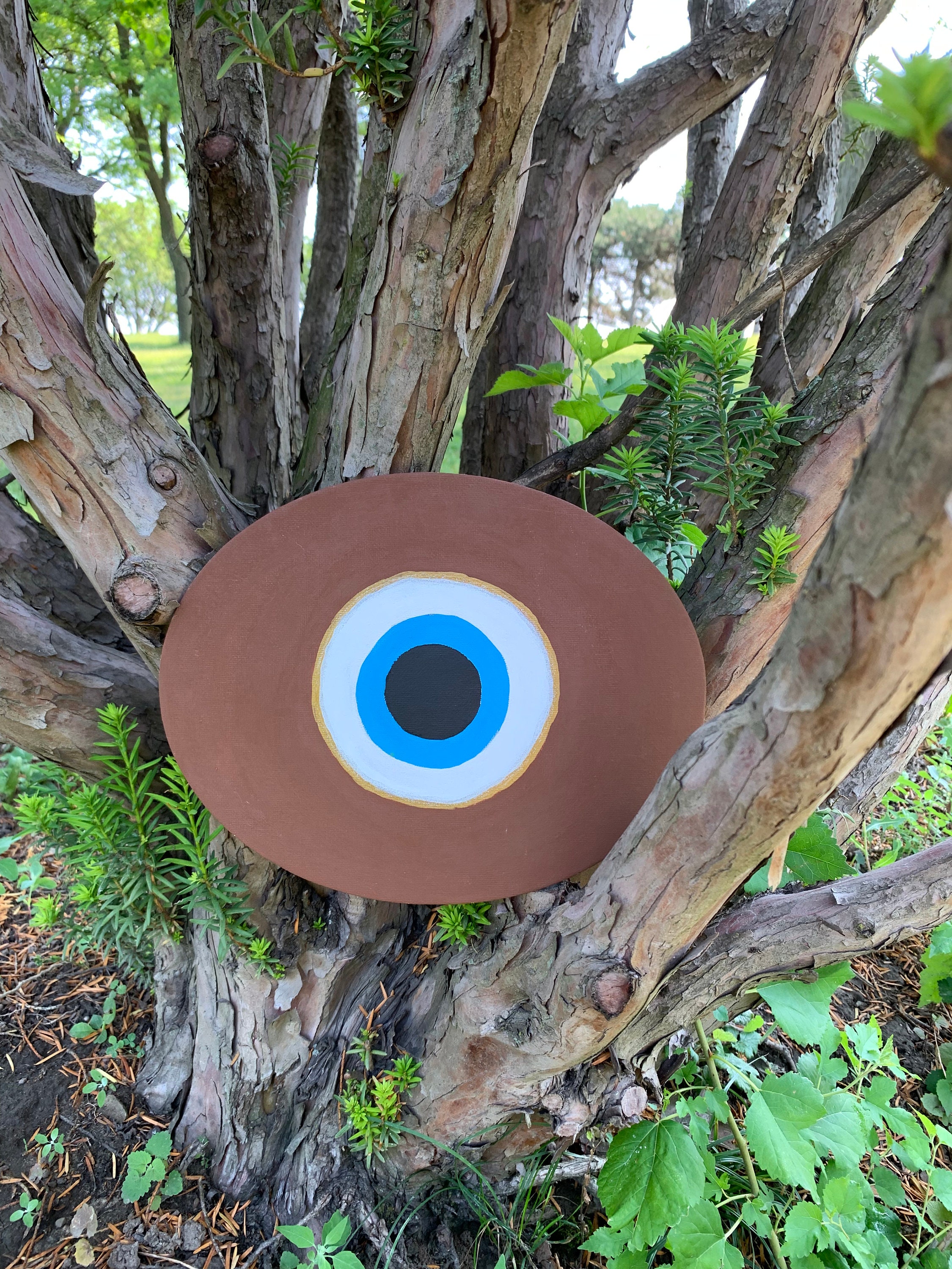 Evil Eye Painting for Protection 25x20cm Flat Canvas - Etsy