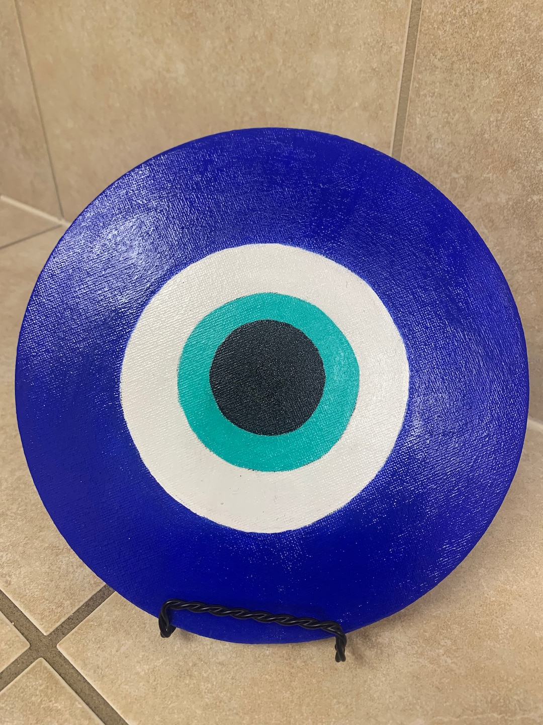 Evil Eye Painting for Protection 20x20cm Flat Canvas - Gloss Finish - Etsy