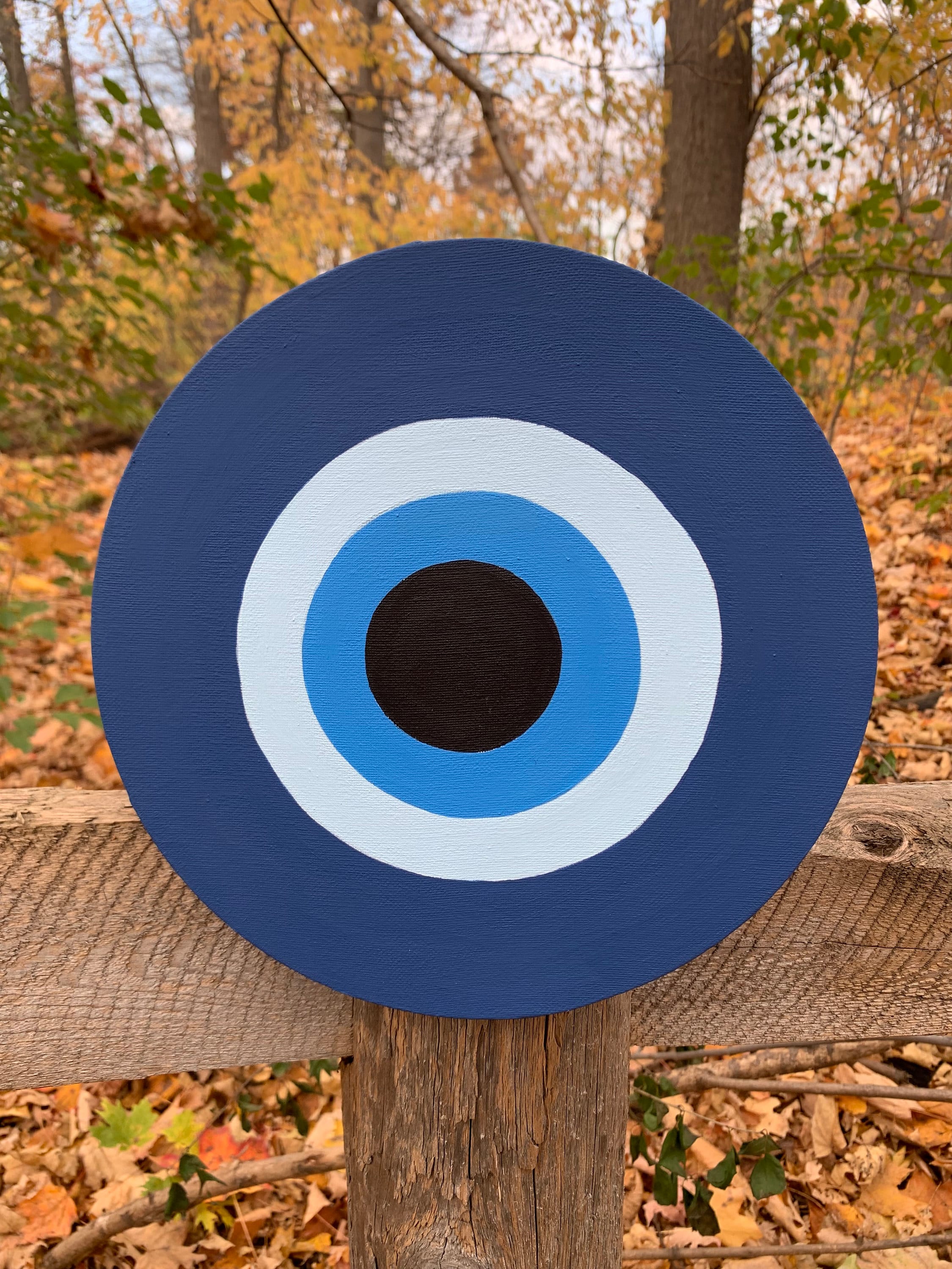 Evil Eye Painting for Protection 20x20cm Framed Canvas - Etsy