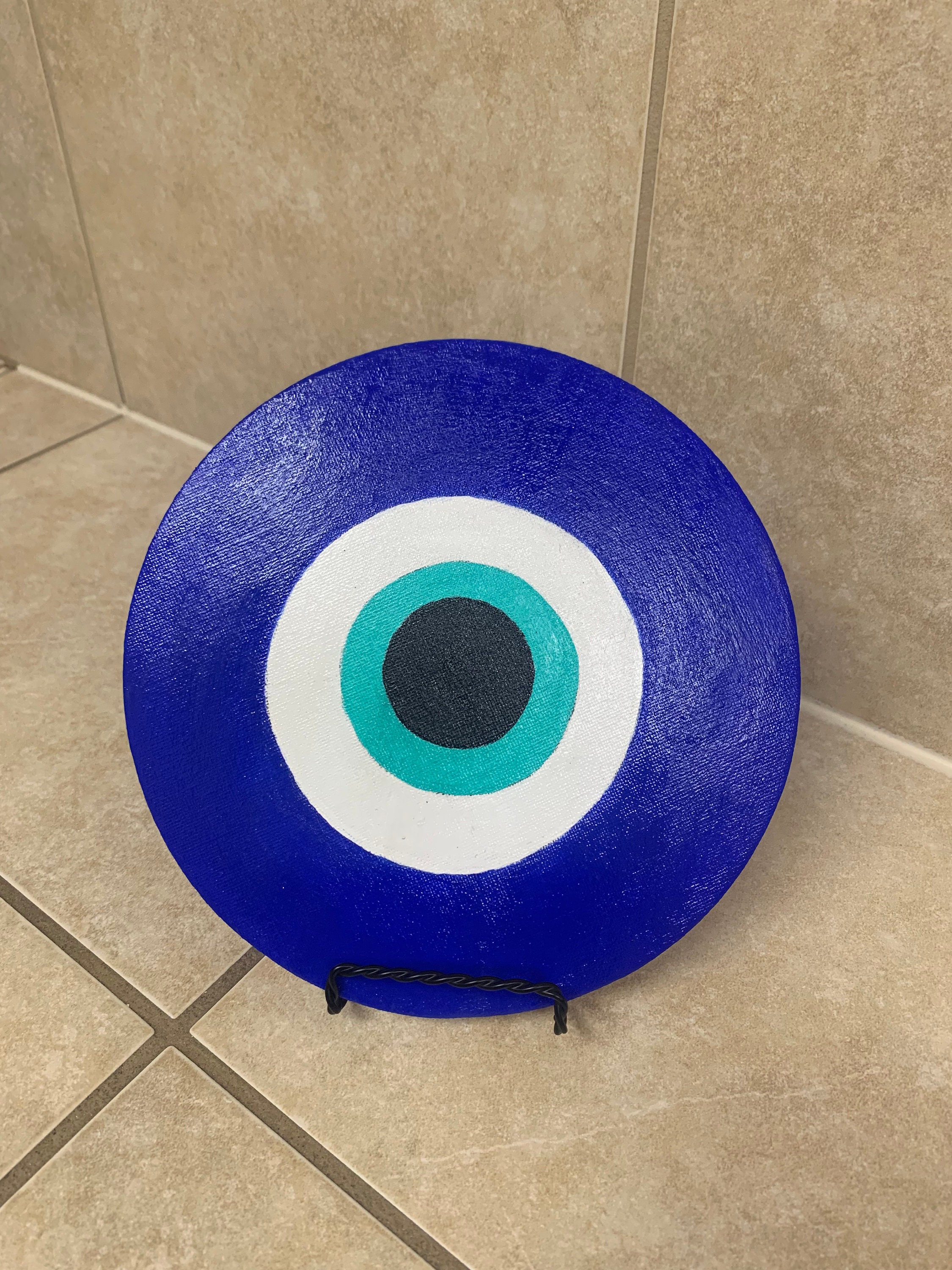 Evil Eye Painting for Protection 20x20cm Flat Canvas - Gloss Finish - Etsy