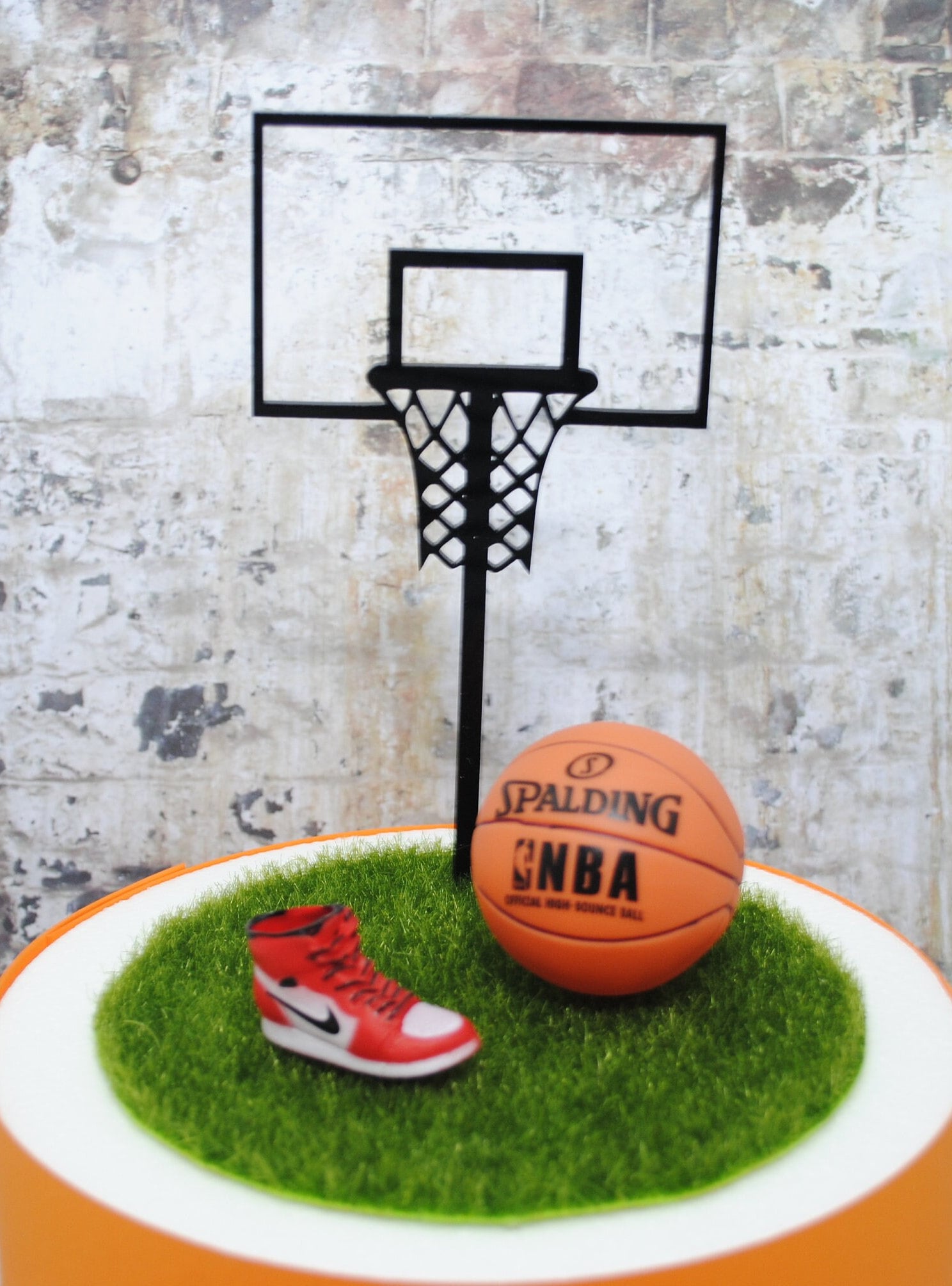 Acrylic Basketball Hoop Cake Topper - Curved or Rectangle Backboard ...