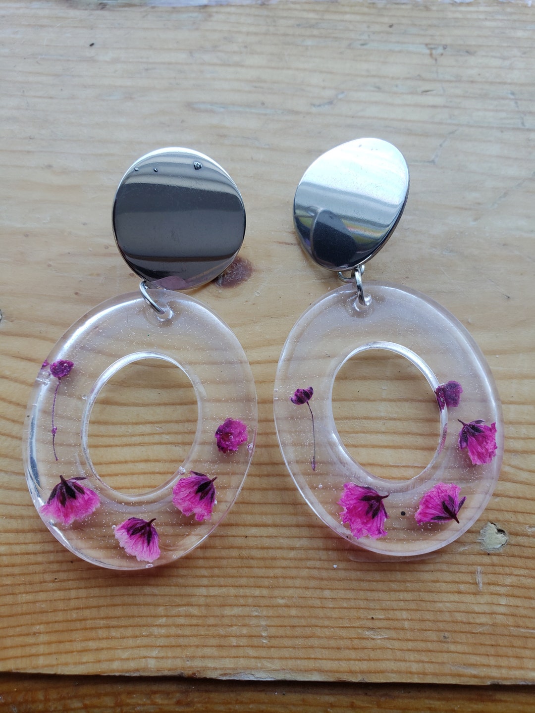 Pressed Pink Floral in Resin - Etsy