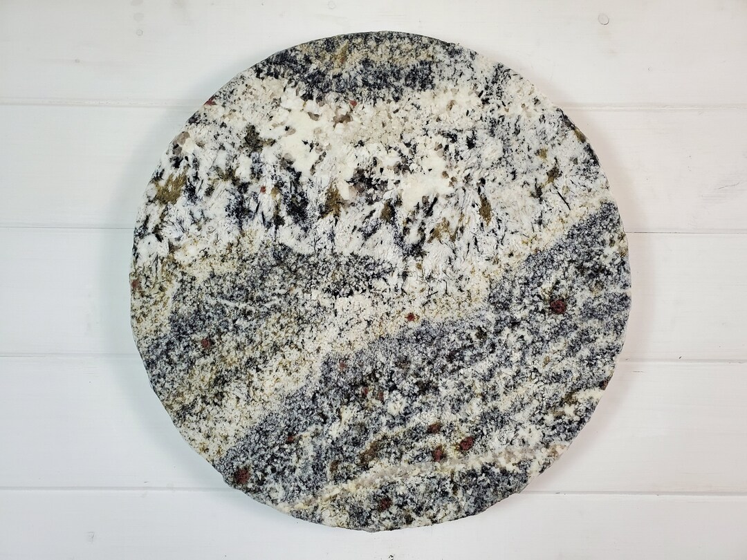 18 Granite Lazy Susan/turntable/table Top/with Broken Edge Profile - Etsy