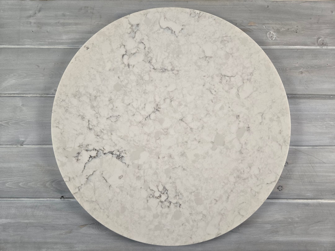 22 Inch, Marble Quartz Table Top, Lazy Susan, Turntable, With Polished ...