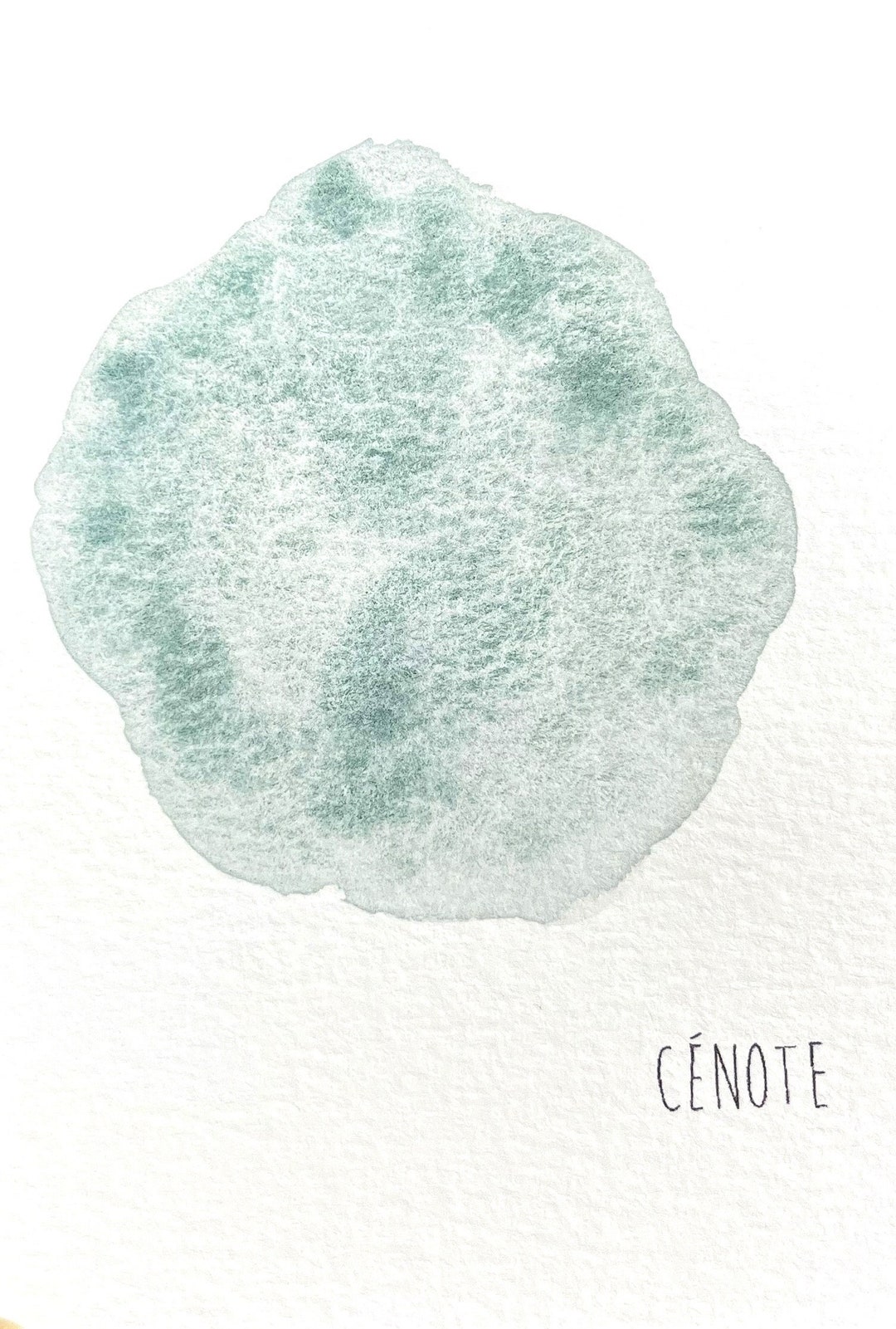 Hand-painted Watercolor of a Cenote - Etsy