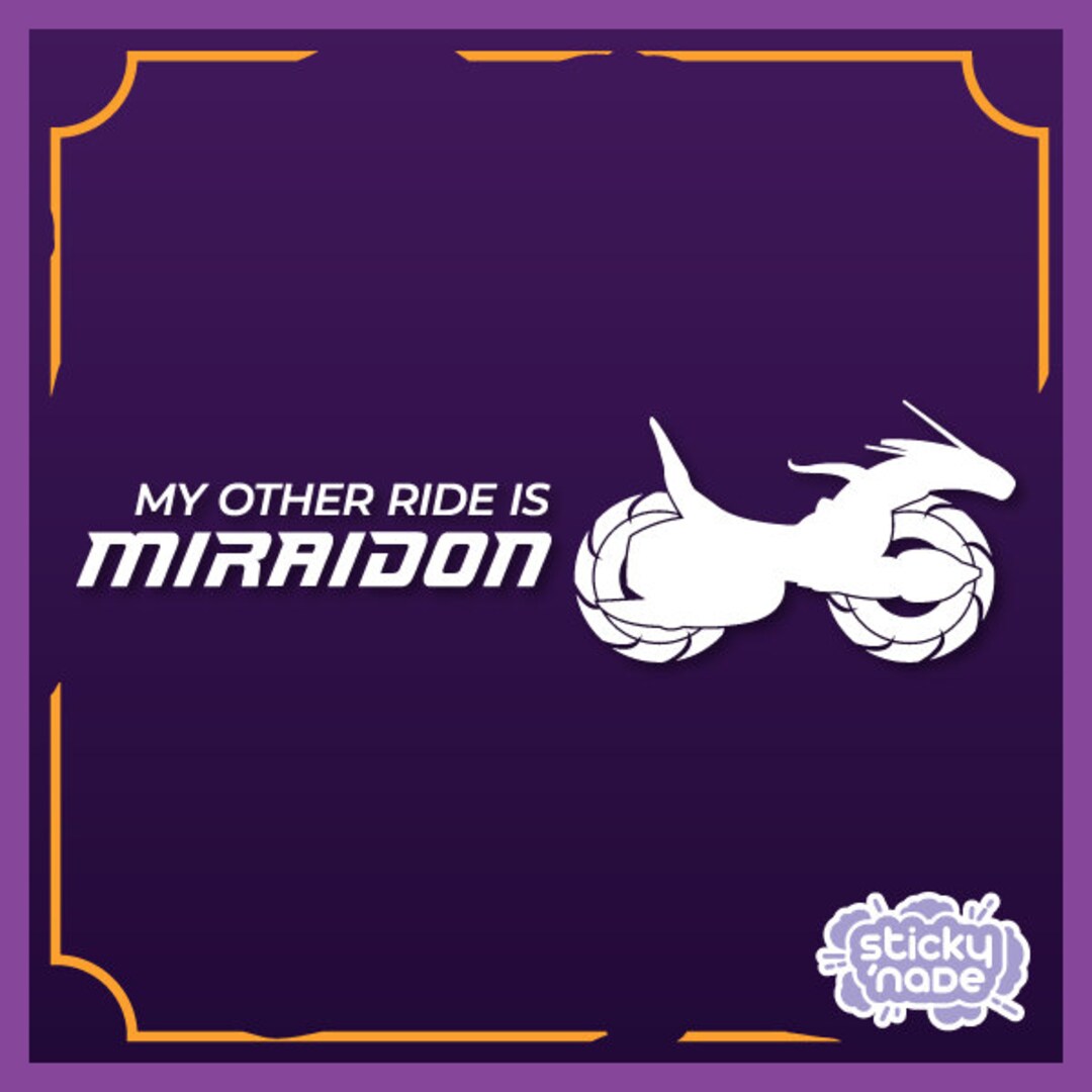 My Other Ride is Miraidon - Pokemon Decal - Etsy