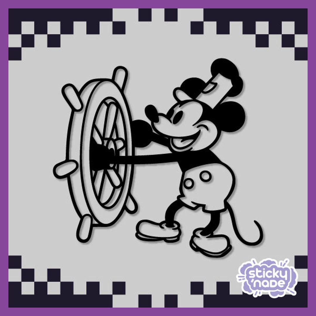 Steamboat Willie Decal - Etsy
