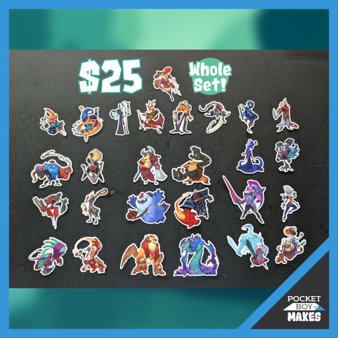 Gigantic Hero Stickers set or Individual - Etsy