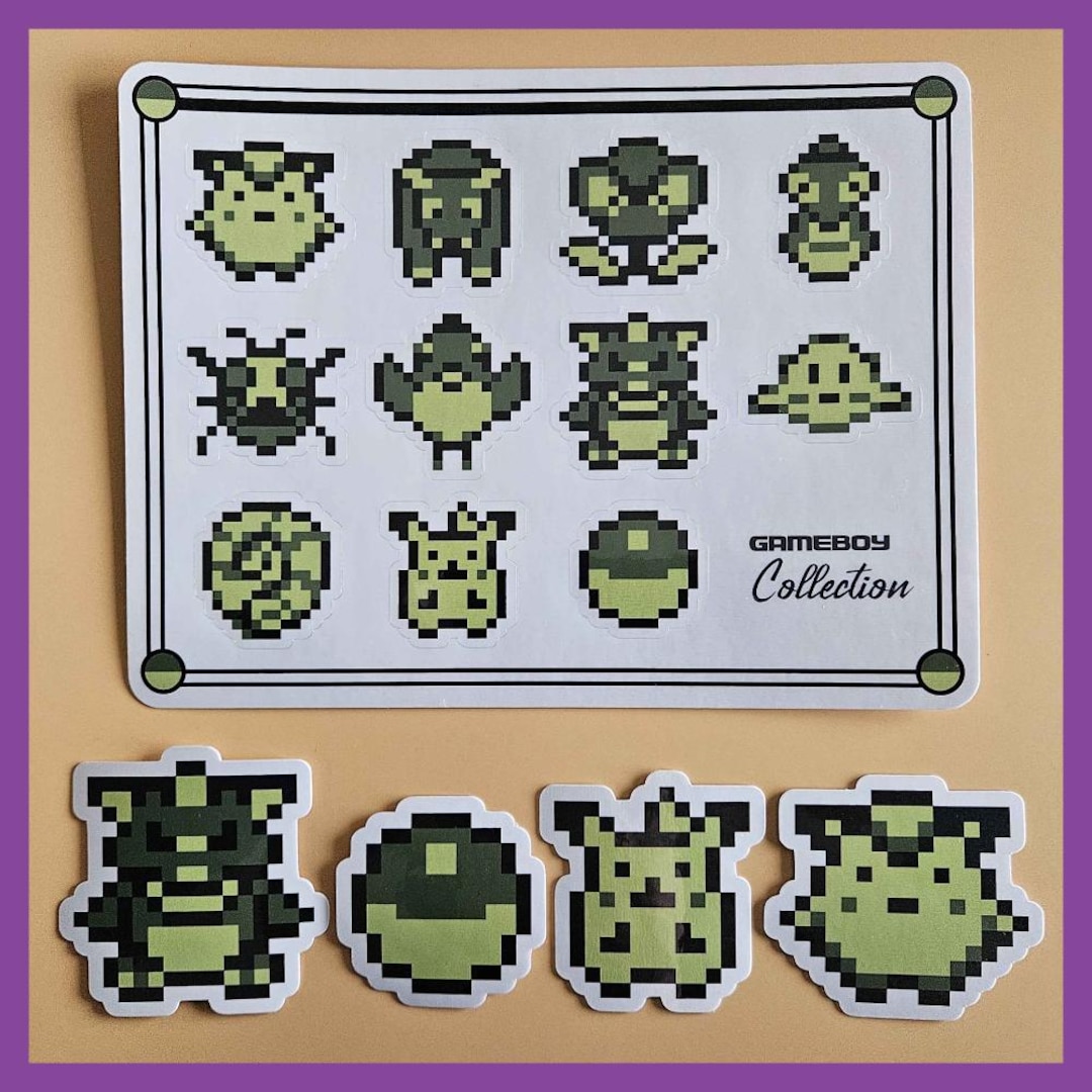 RBY Party Sprites - Pokemon-inspired Stickers - Etsy