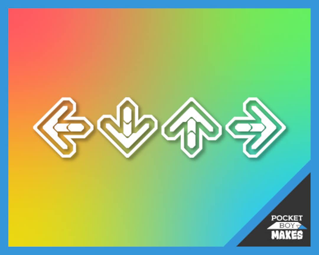 Dance Dance Revolution Arrows Decal Set - Etsy