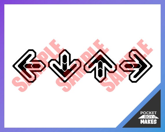 Dance Dance Revolution Arrows Decal Set | Etsy