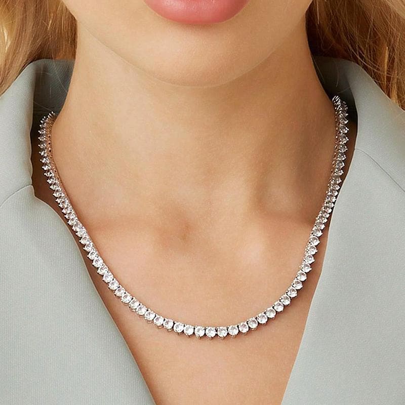 K Gold Riviera Necklace - Etsy UK