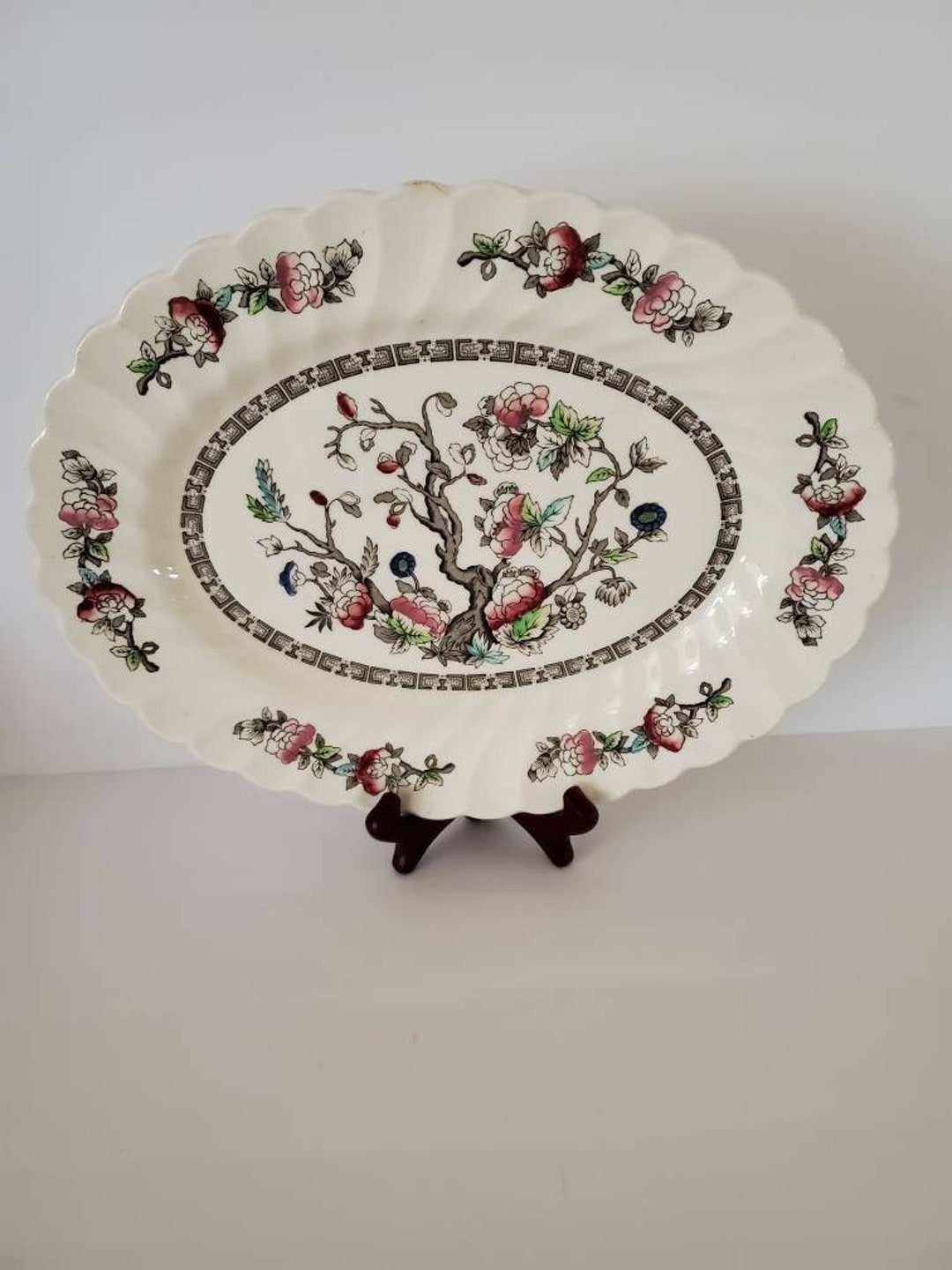Johnson Brothers Myott Oval Platter "indian Tree" Staffordshire England ...