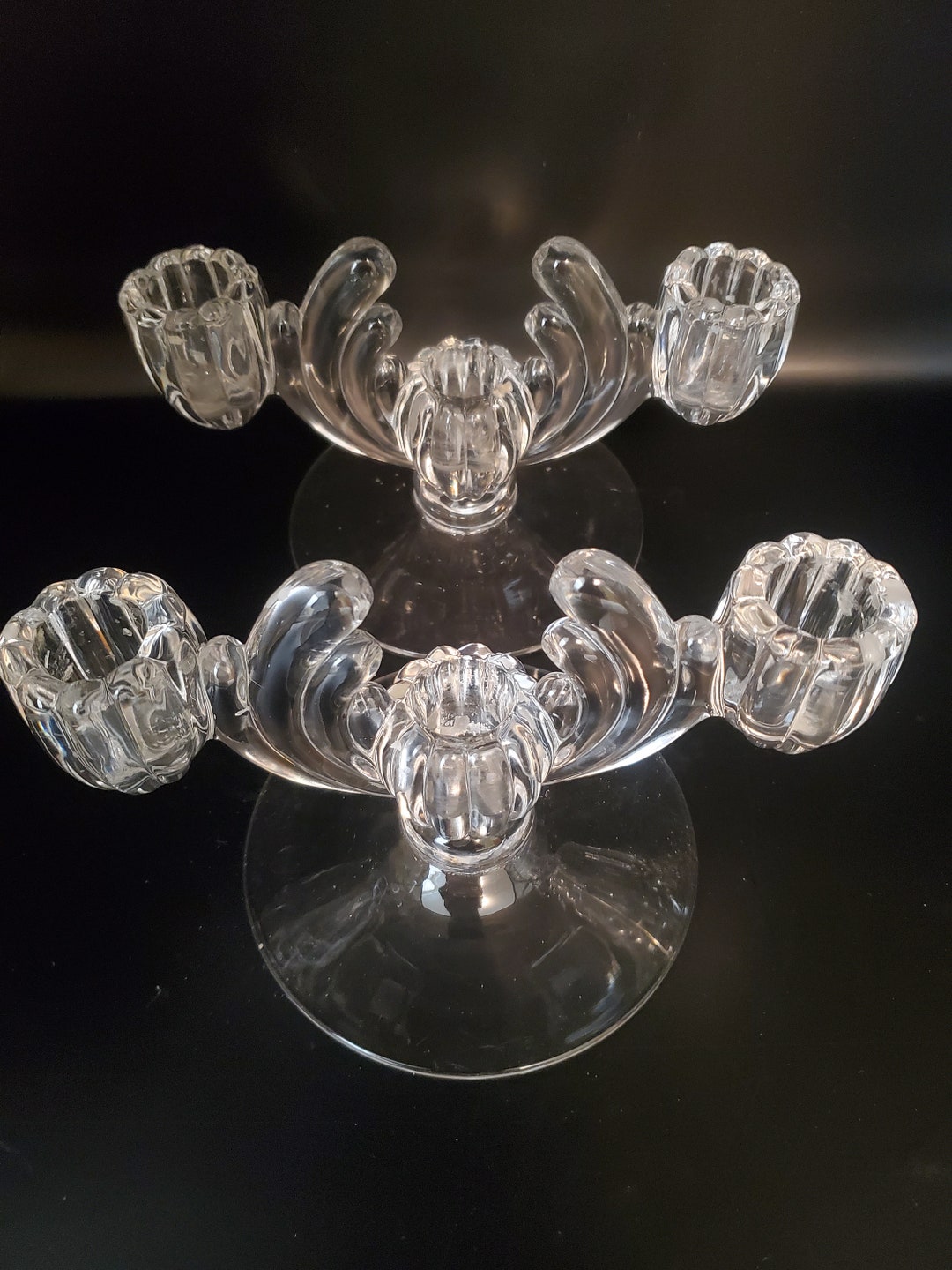 Candelabra Heisey Light Crystalite Pattern #1503 Candleholder ...