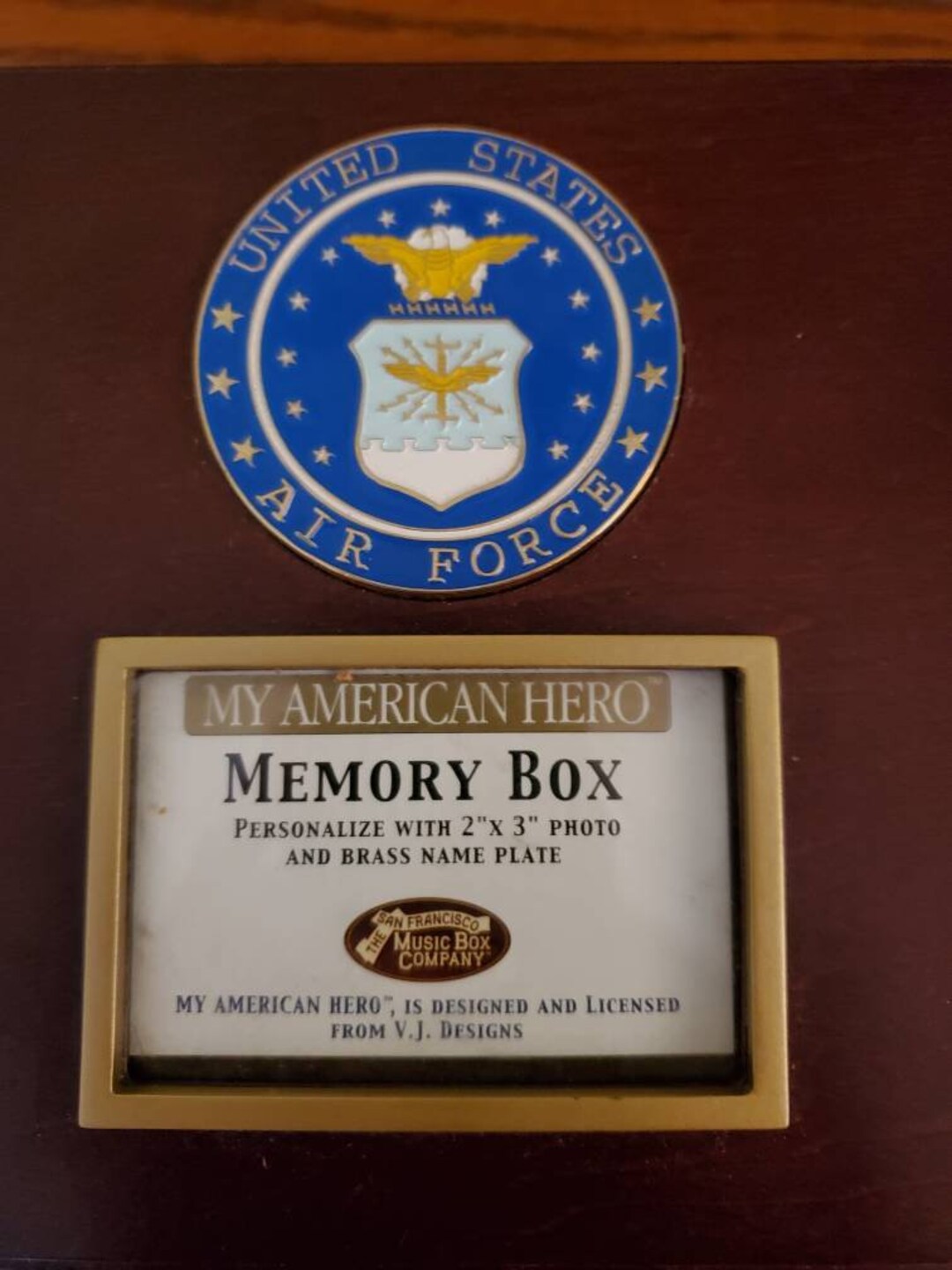 USAF United States Air Force Memory Box/ Music Box/trinket Box/my ...