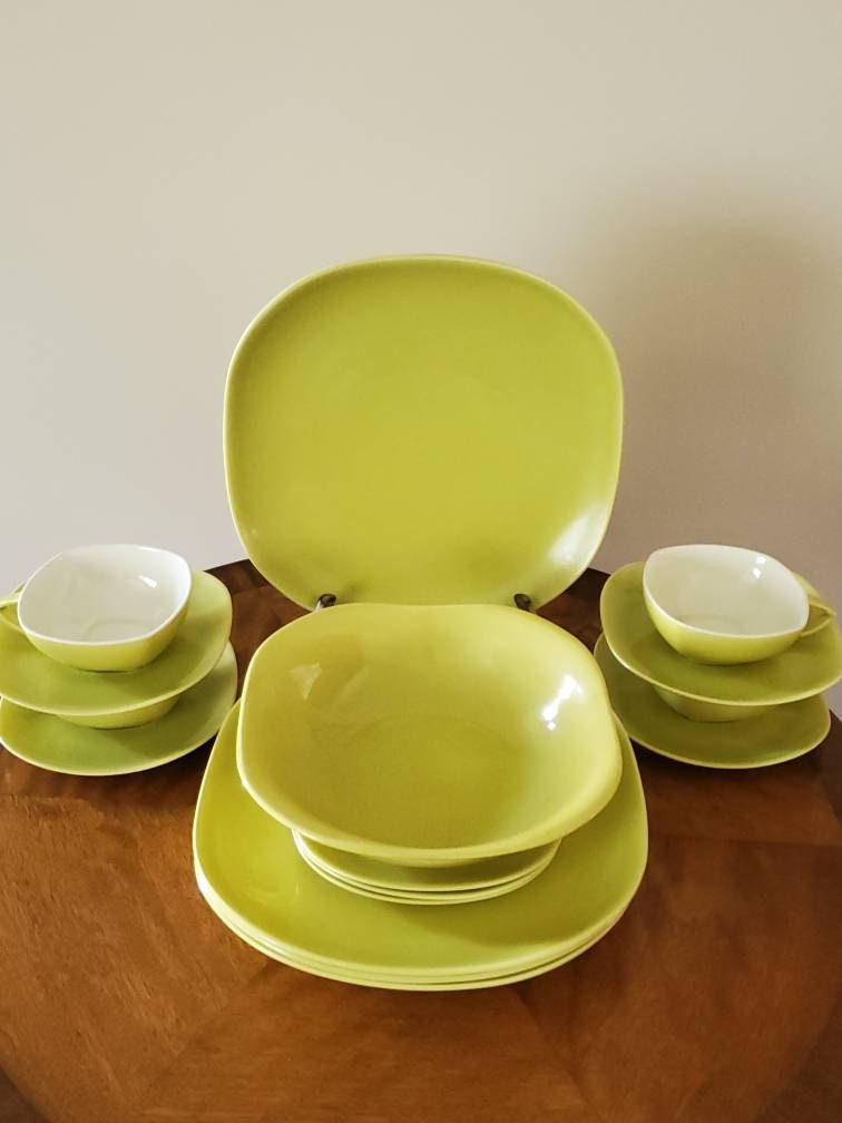 Mid Century Modern Style Dinnerware Plates Cups Bowls MCM Retro - Etsy