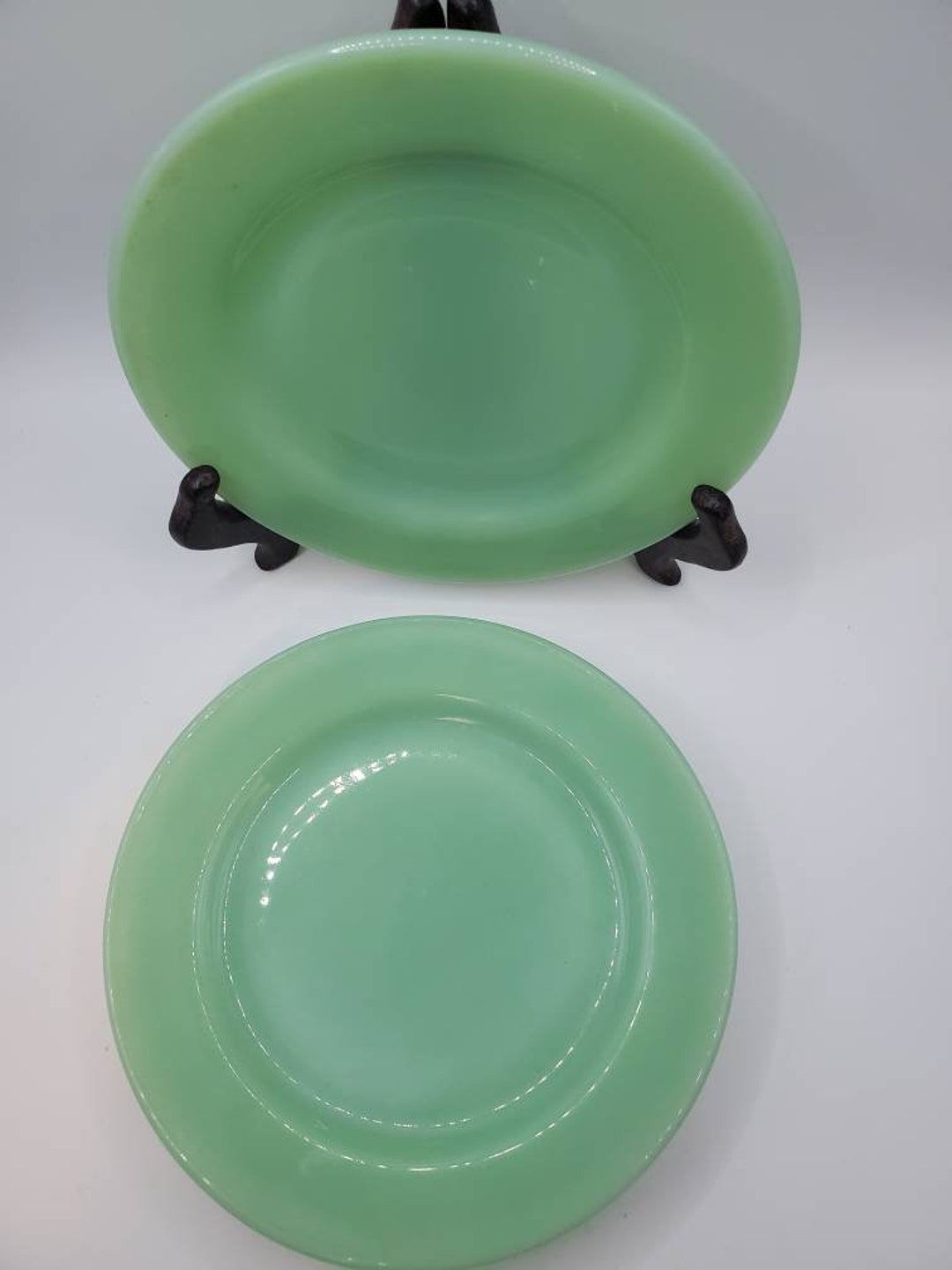 Fire King Jadeite Restaurant Ware Dessert Pie Salad Plate 1940s Set of ...