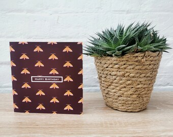 Moth Birthday Card - Etsy
