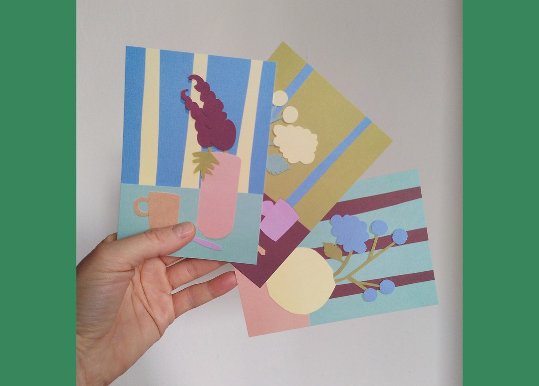 Card Set STILL LIFE 4 3 Greeting Cards - Etsy