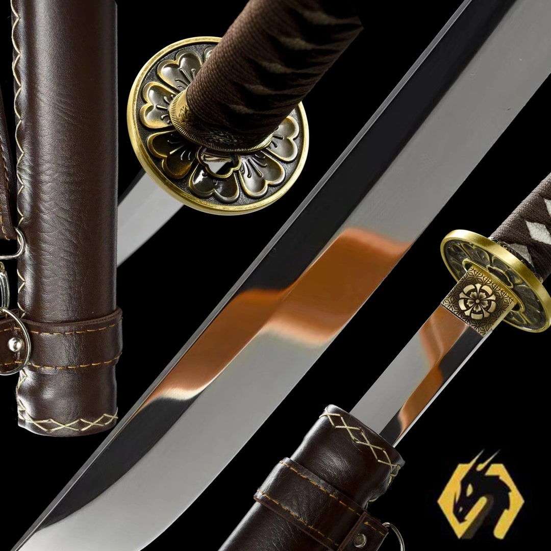 Handmade Damascus Steel Full Tang Katana Training Katana Fighting ...