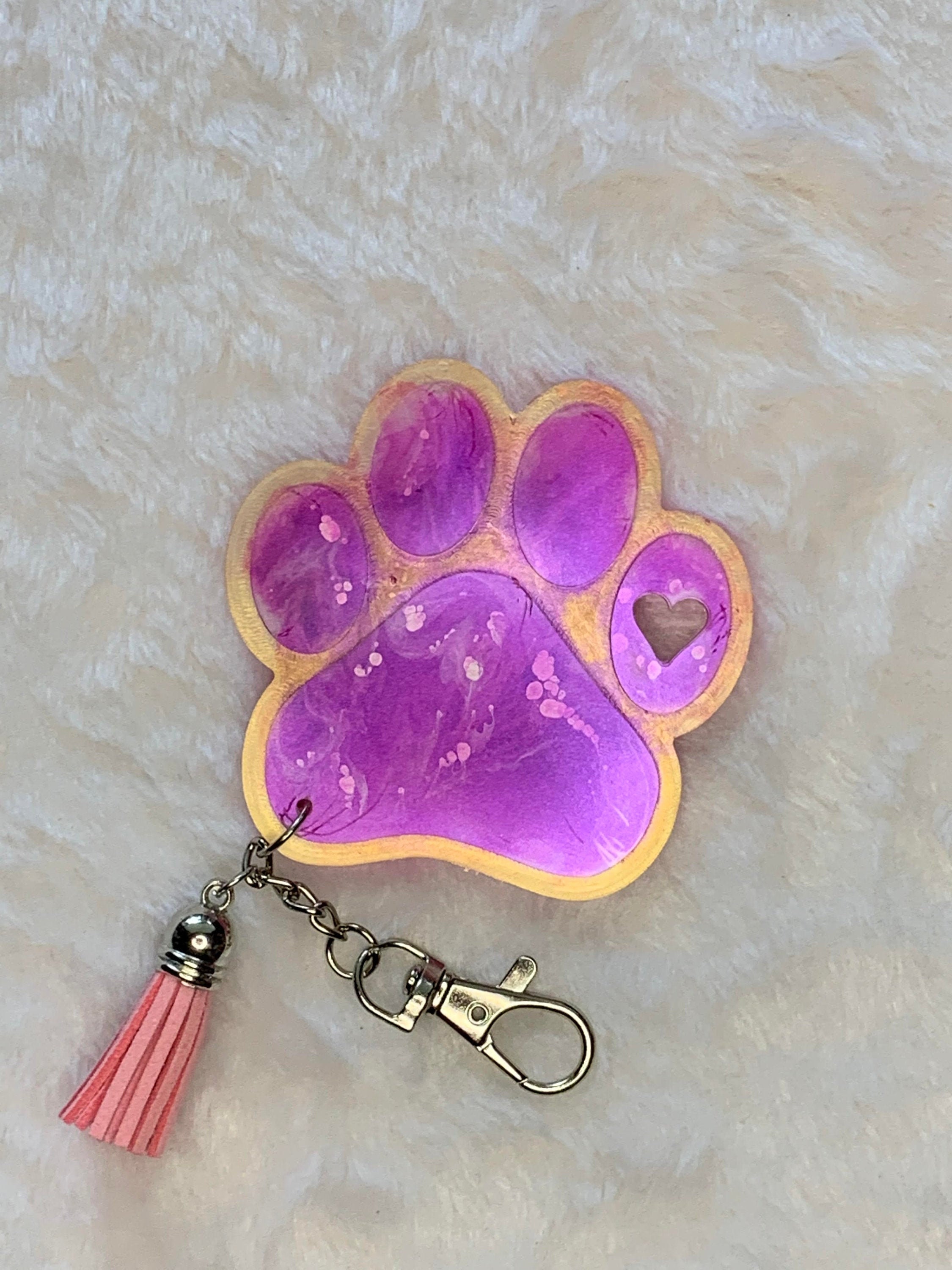 Custom Paw Keychain With Tassel - Etsy