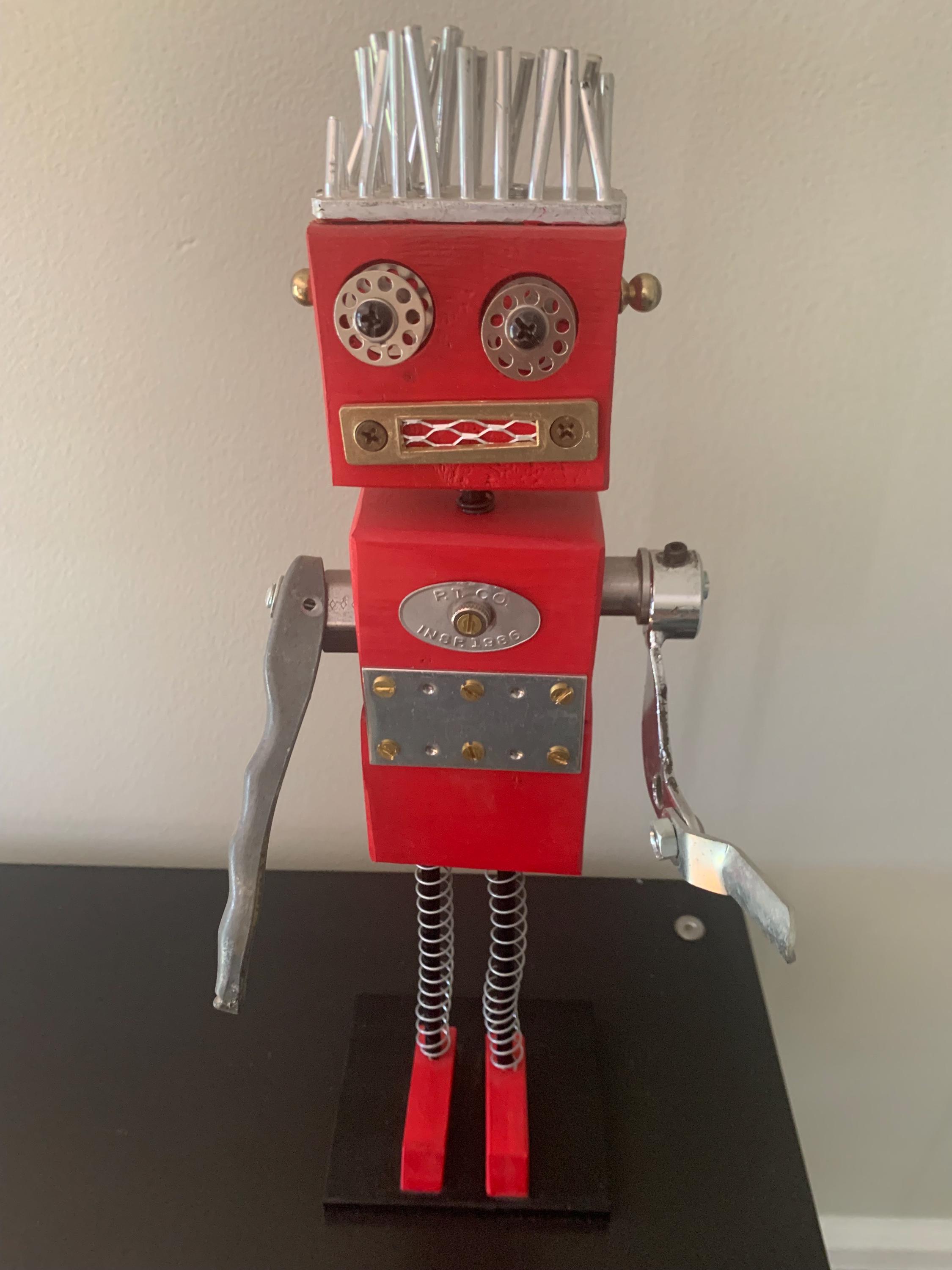Hand Finished Desk ROBOT Sculpture. 15" Tall. Great Conversation ...