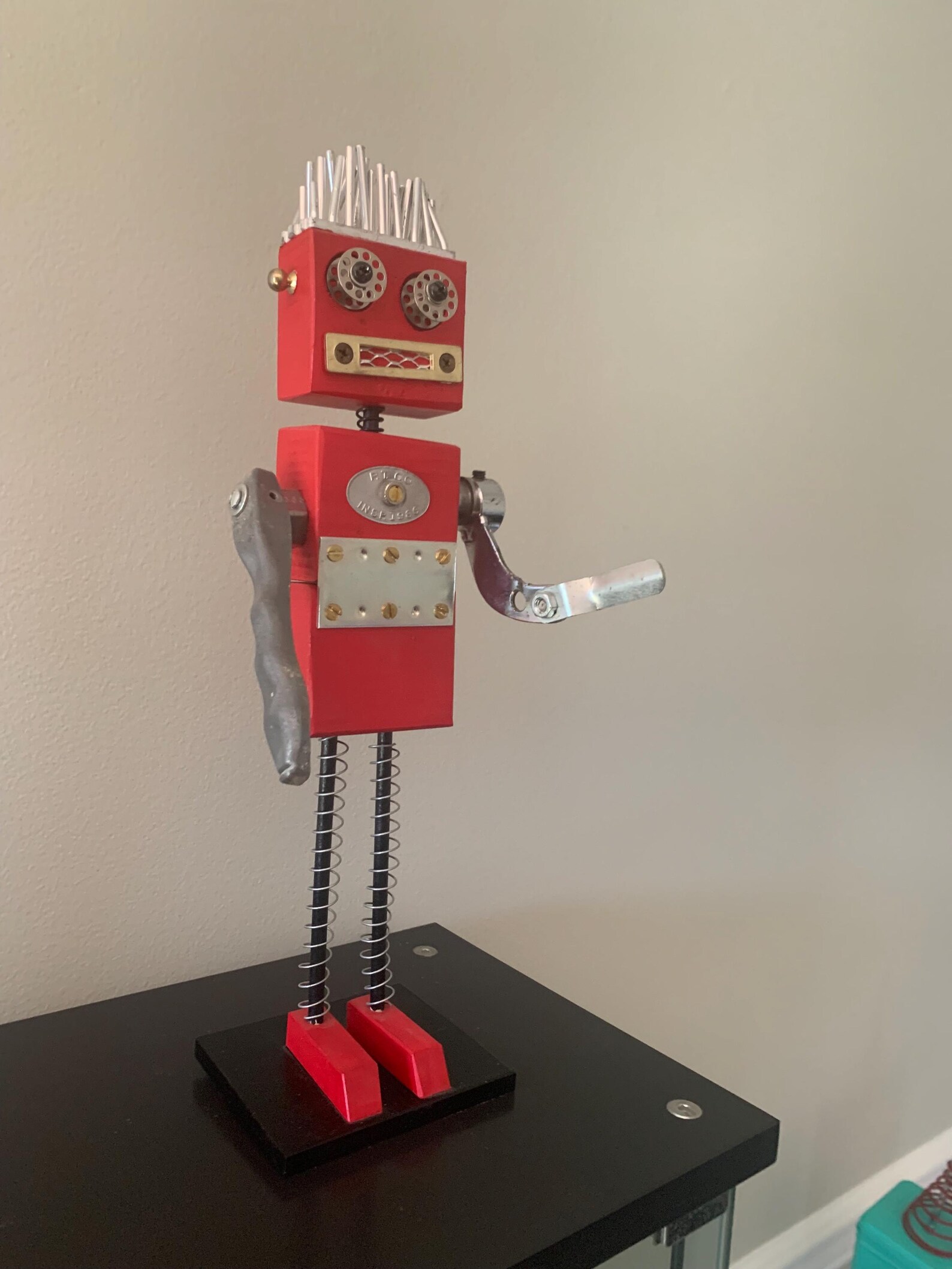 Hand Finished Desk ROBOT Sculpture. 15" Tall. Great Conversation ...