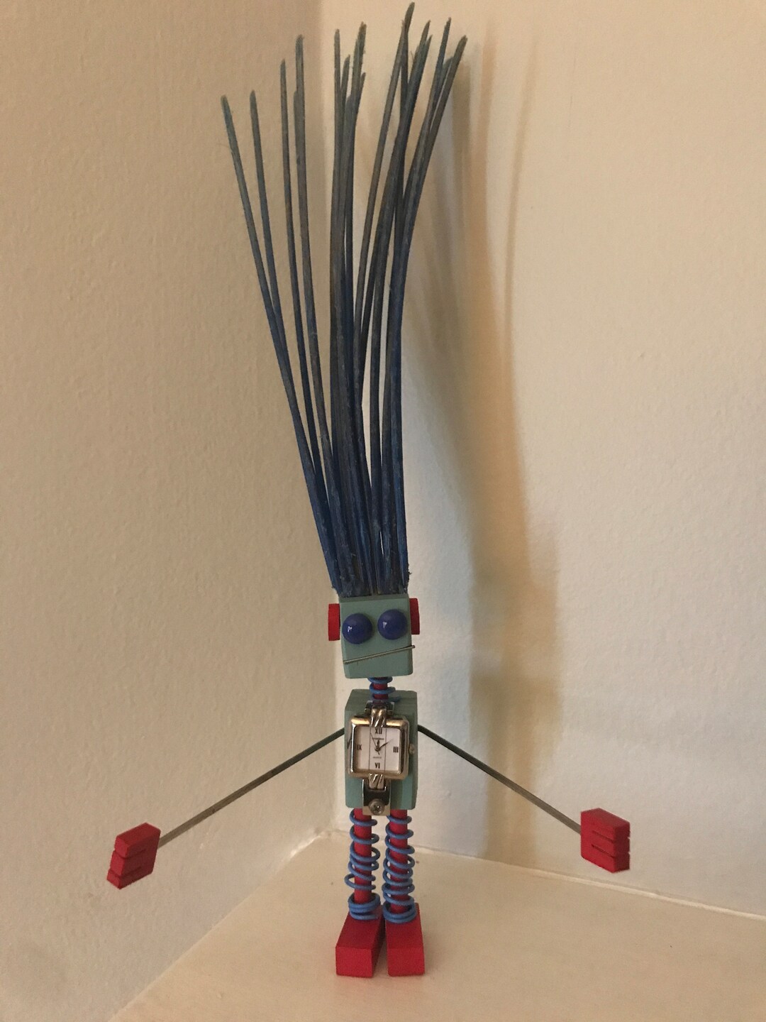 Desk Clock Robot Sculpture - Etsy