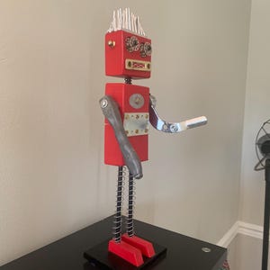 Hand Finished Desk ROBOT Sculpture. 15" Tall. Great Conversation ...