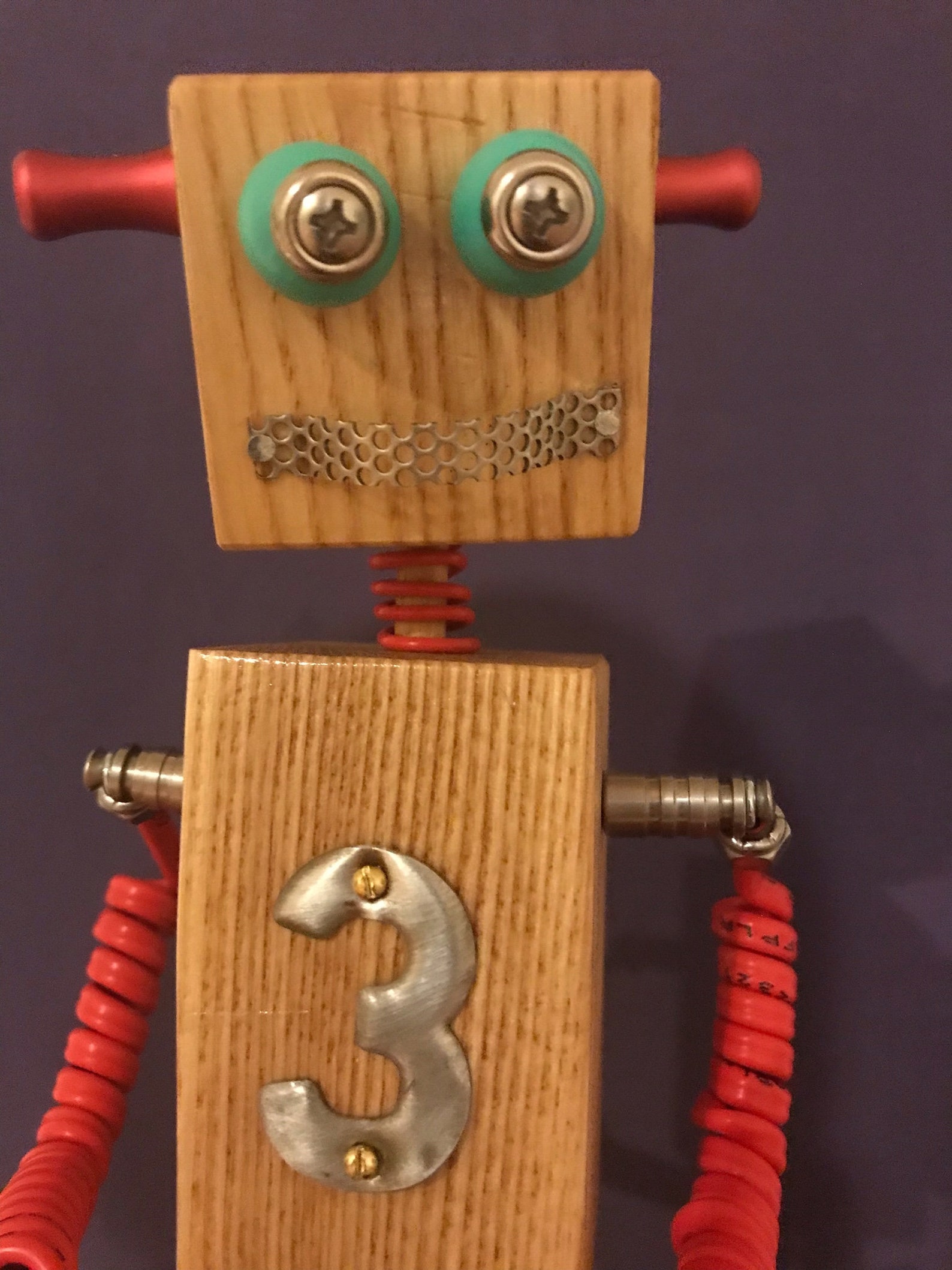 Handmade Natural Wood Robot Sculpture: Sci-fi Desk Art - Etsy