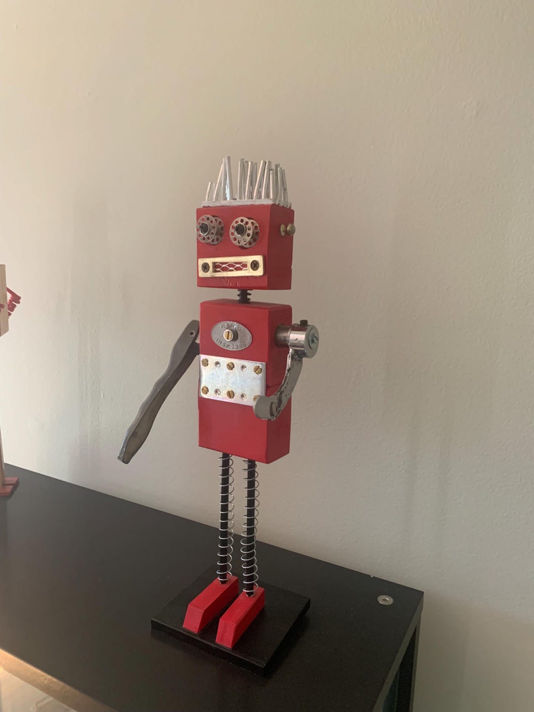 Hand Finished Desk ROBOT Sculpture. 15" Tall. Great Conversation ...