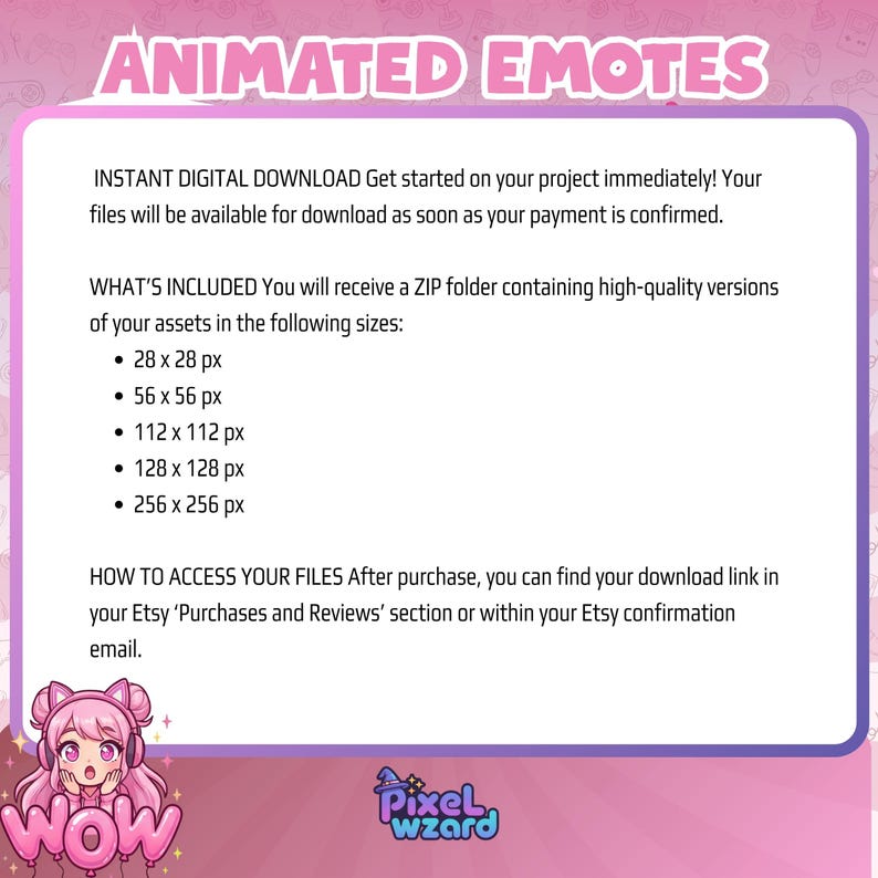 70 Animated Pink Chibi Emotes Bundle | Kawaii Gamer Girl Twitch Discord ...