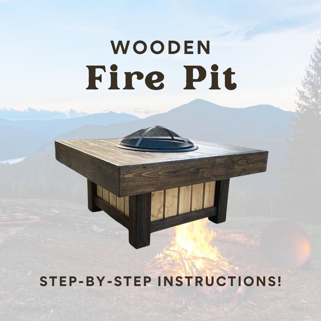 DIY Firepit Build Plans Modular Wood Fire-pit Woodworking DIY Solid ...