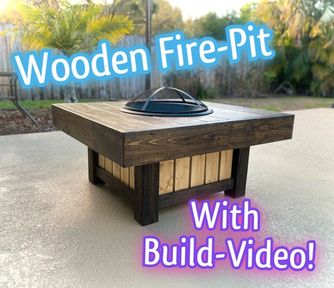 Wooden Modular Fire-pit Woodworking Plans DIY Solid Wood Fire Bowl ...