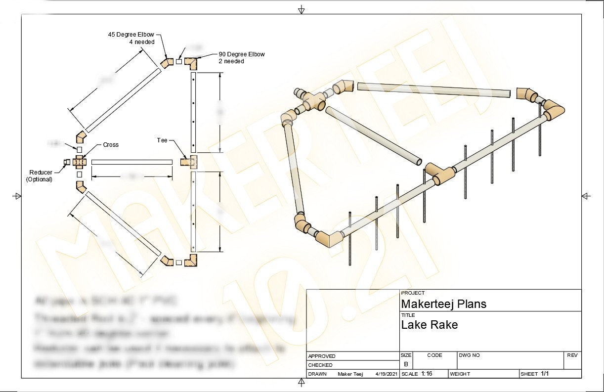 PVC Disc Golf Lake-rake - DIY Disc Golf Retrieval Fun Hobby Treasure ...