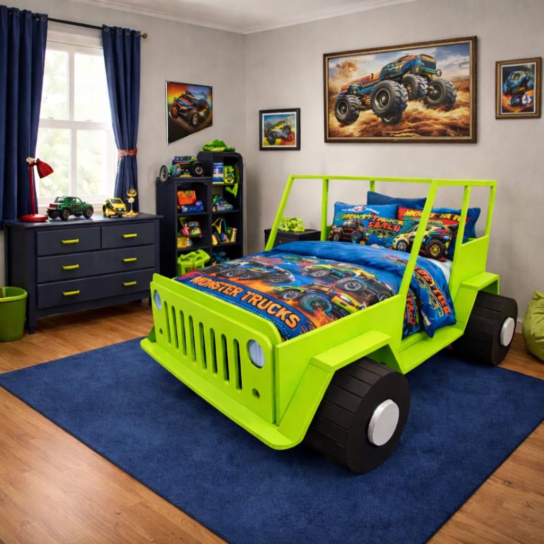 Monster Truck Bed DIY Build Plans – J.T. Model Fits Twin Mattress ...