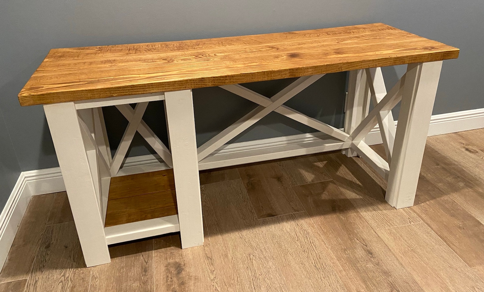 Farmhouse Style Desk Woodworking Plans Digital Download - Etsy