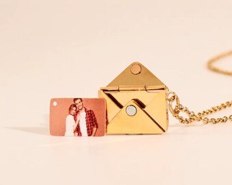 Envelope Necklace With Secret Message Personalized Locket - Etsy