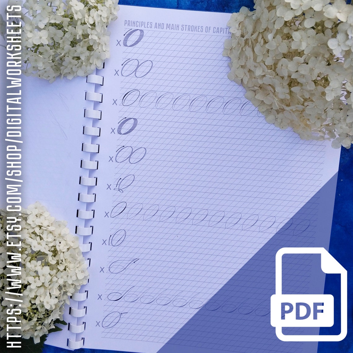 Spencerian Capital Letters Uppercase Spencerian Script | Etsy