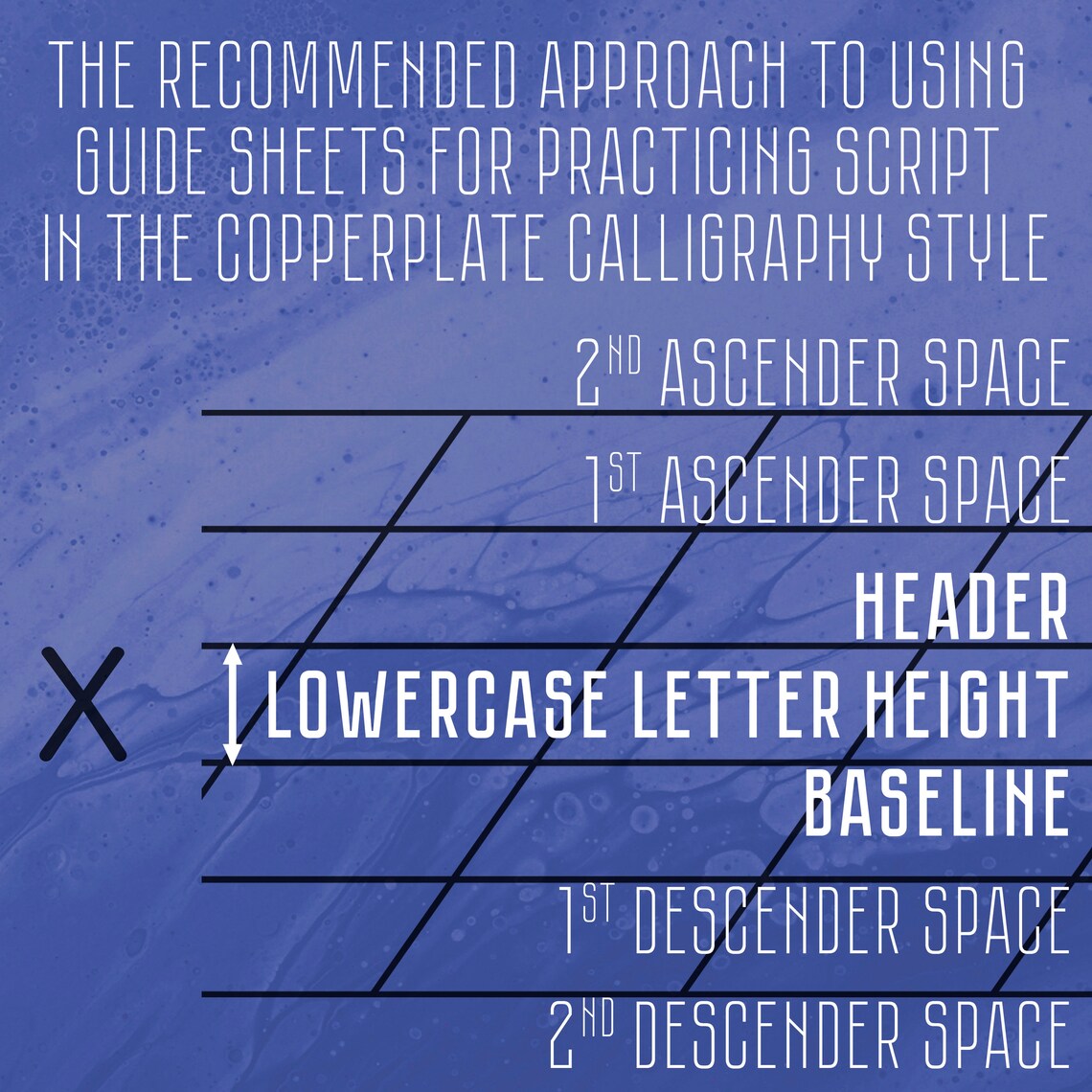 Copperplate Guide Sheets Printable Copperplate Calligraphy | Etsy